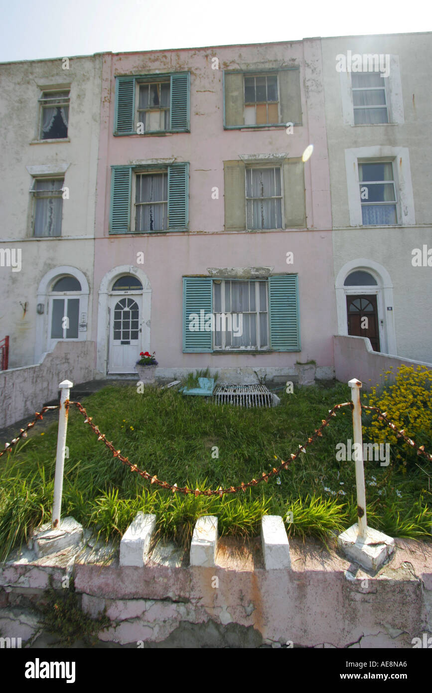 Bed and breakfast guest houses on Burnham on Sea seafront Stock Photo ...