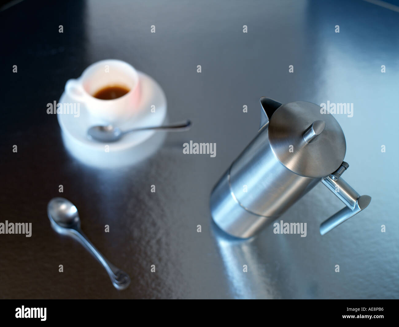 Coffee Pot and cup Stock Photo - Alamy