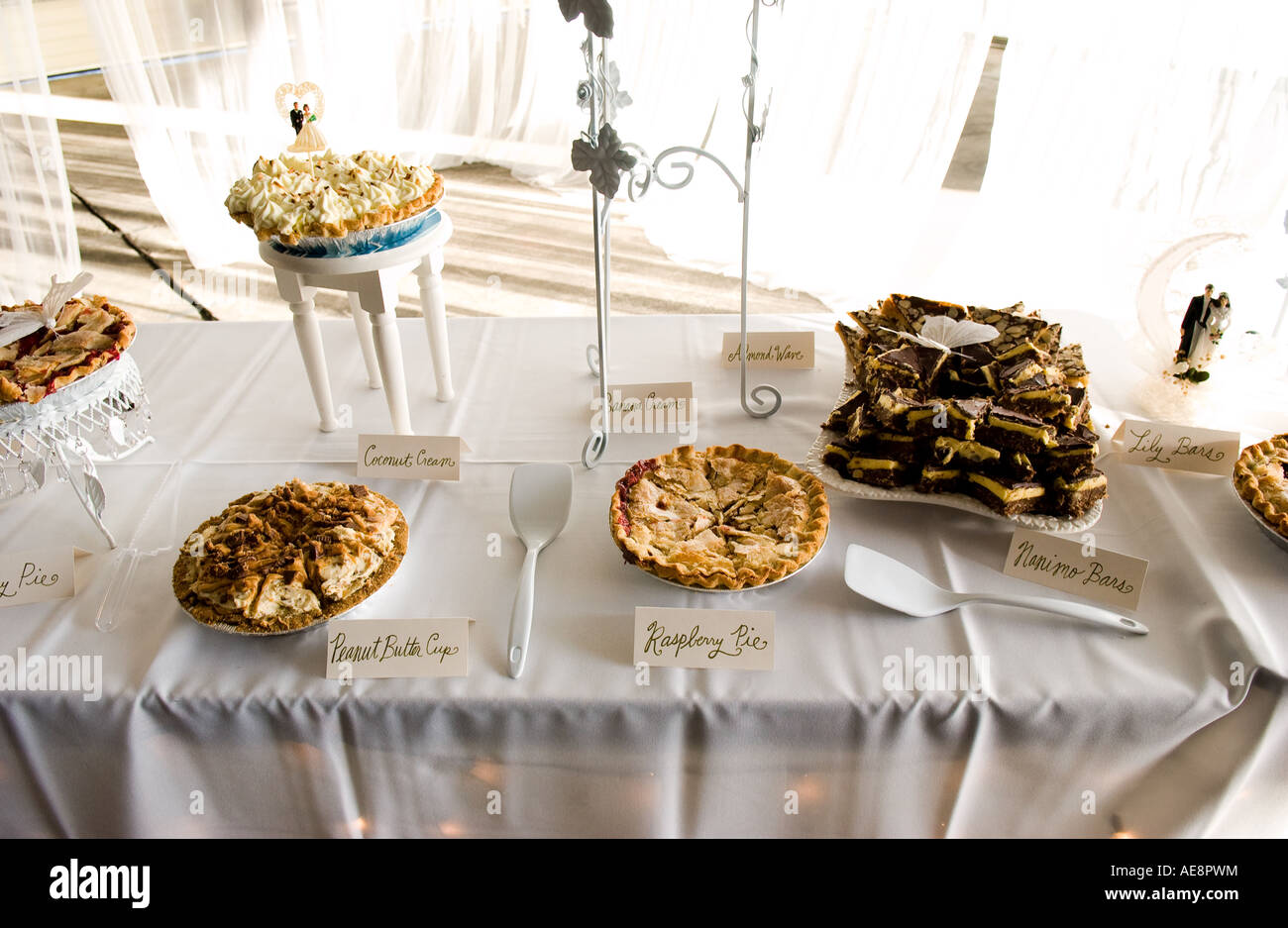 Pies on a table Stock Photo - Alamy