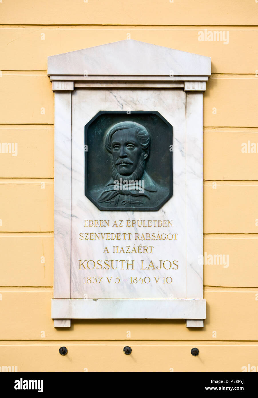 Kossuth memorial plaque hi-res stock photography and images - Alamy