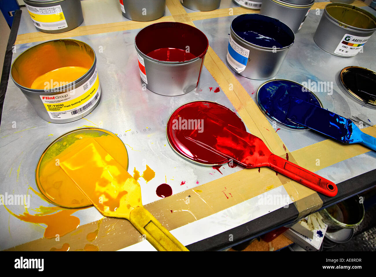 CMYK printers inks Stock Photo - Alamy