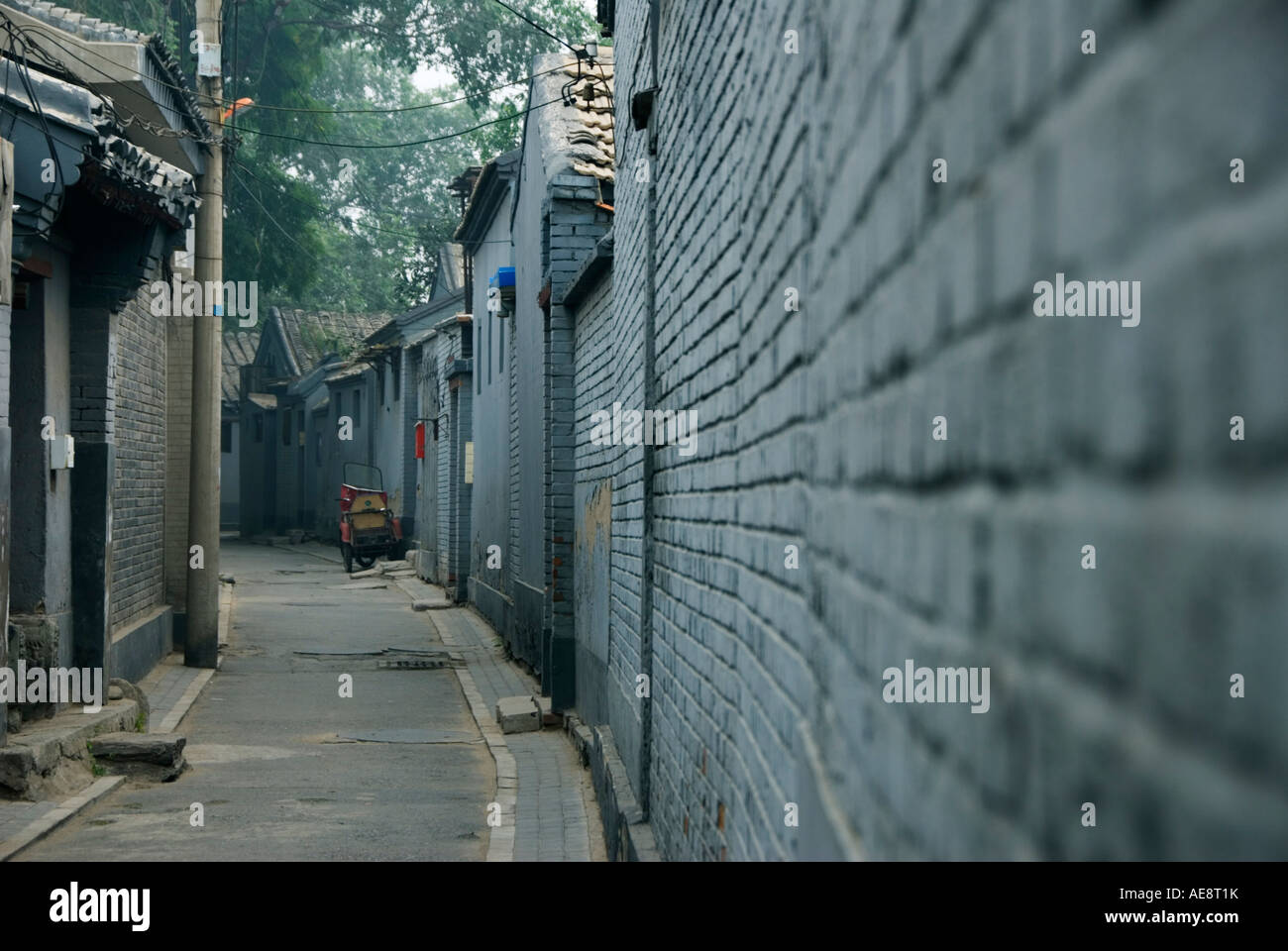 Hutong in Beijing; A typical old Beijing hutong or lane Stock Photo - Alamy