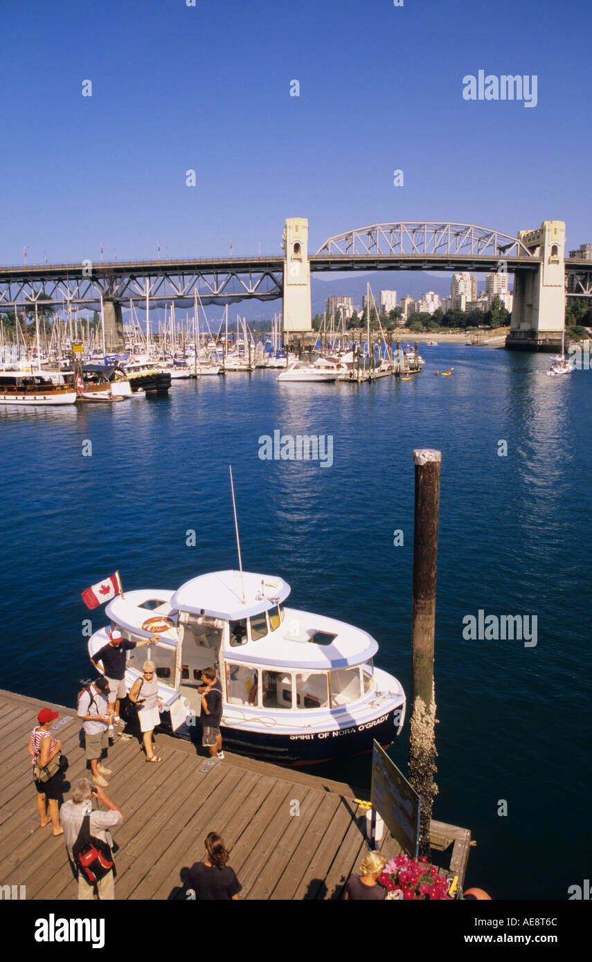 False Creek scene Aquabus Public Ferry on Granville Island Vancouver BC ...