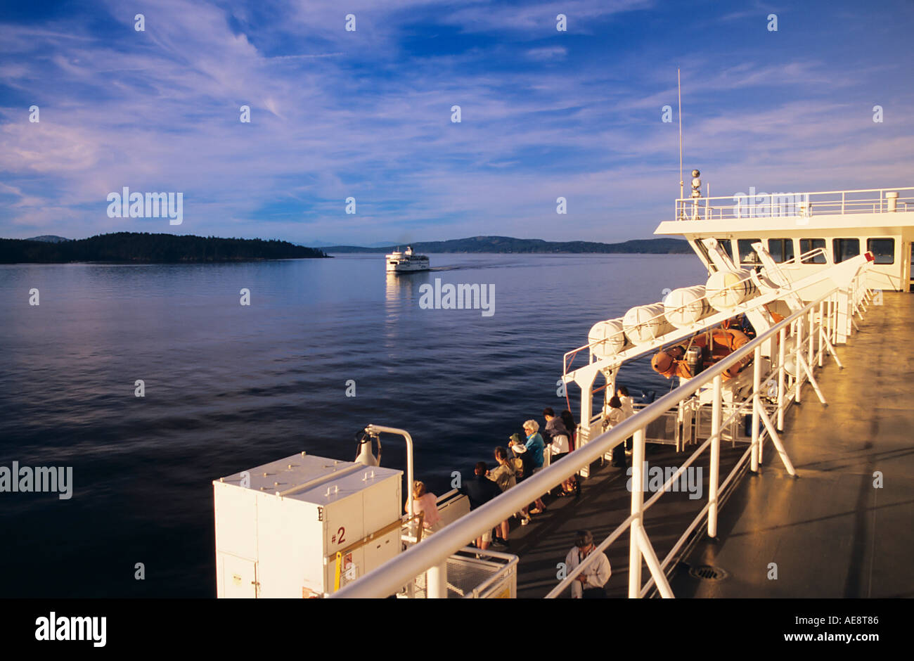 Passing sunset in ferry hi-res stock photography and images - Alamy