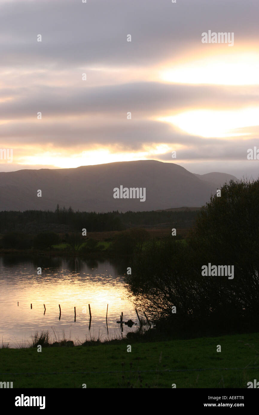 County Mayo Ireland Lake scene mountain view Stock Photo - Alamy