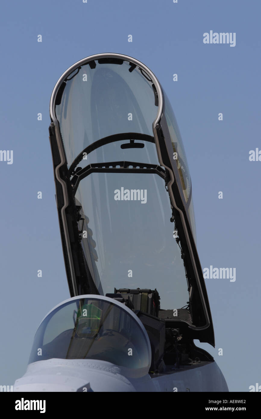 Boeing F 18E Hornet fighter with canopy cockpit open US Navy Boeing ...