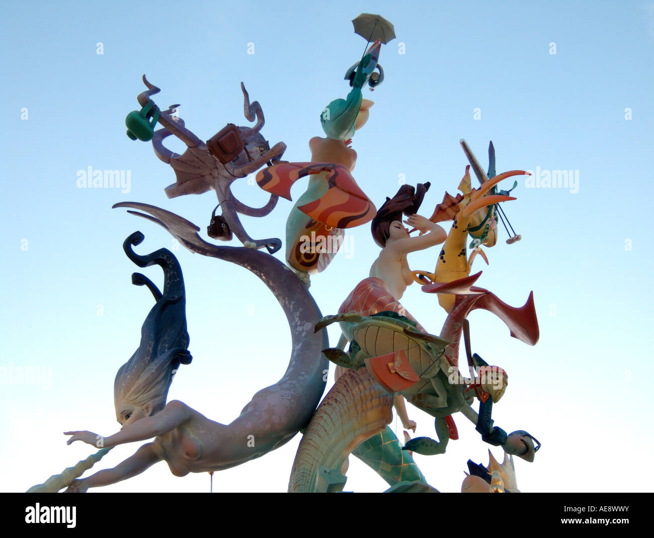 Group of "Ninots". Las Fallas. Valencia. Spain Stock Photo - Alamy