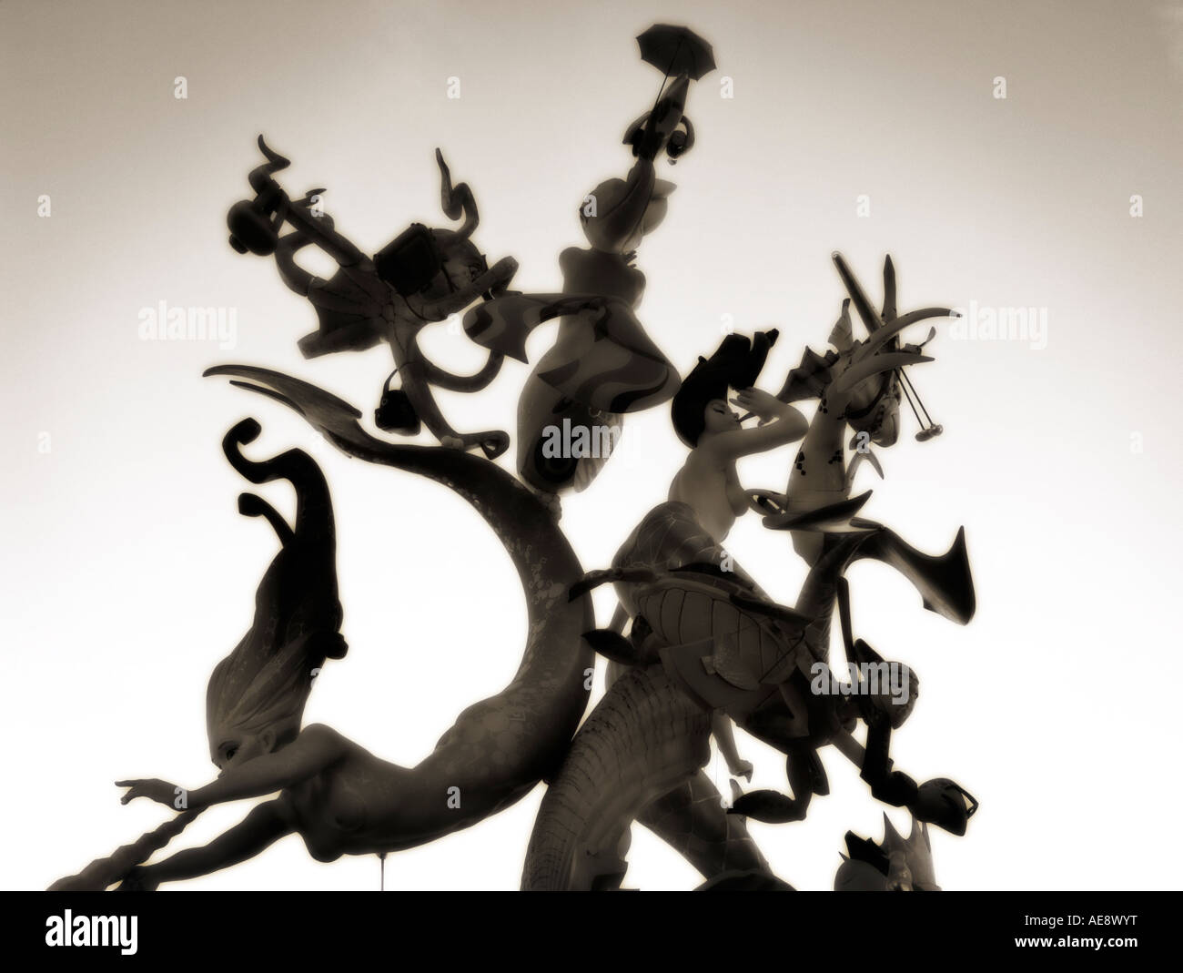 Fallas valencia black white hi-res stock photography and images - Alamy