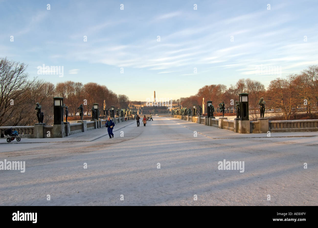 The main street of Frognerparken a sculpture park in Oslo Norway Stock ...