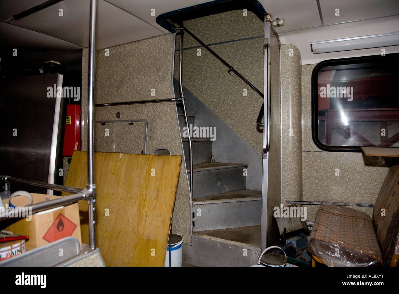 Bus interior of a mid restoration bus Metro-Cammell MCW Metrobus DR102 ...