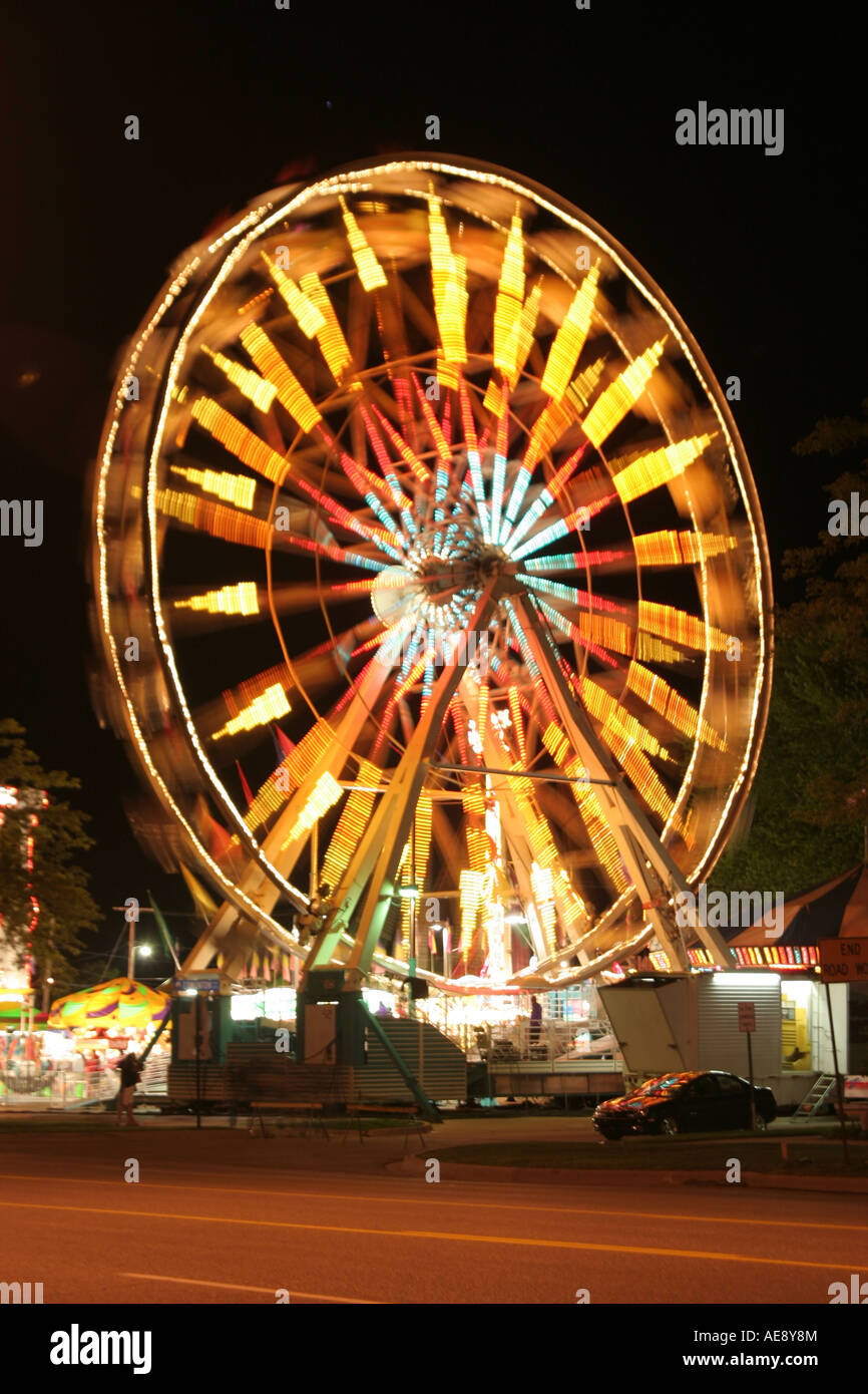 Ferris wheel at night Stock Photo - Alamy