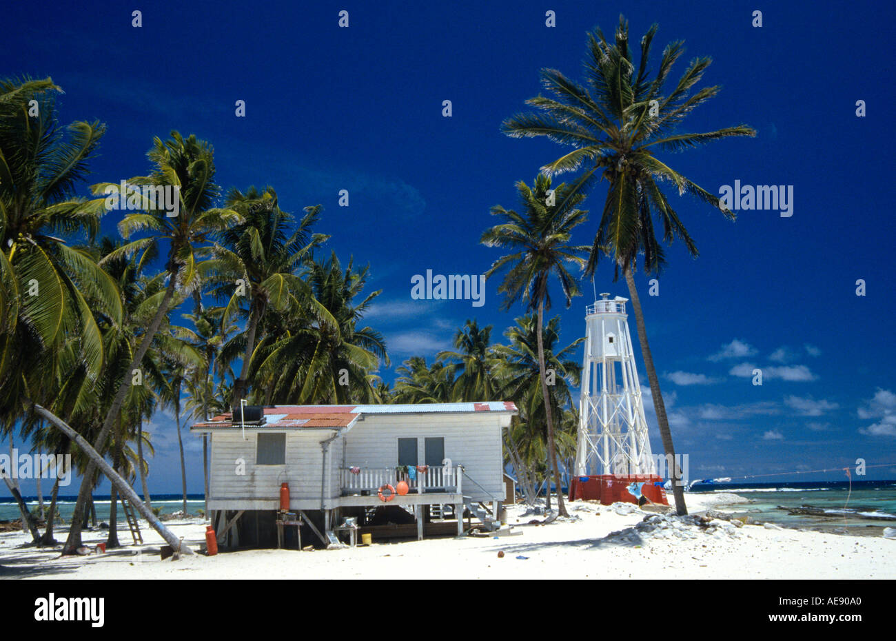 Lighthouse Caye Belize Stock Photo - Alamy