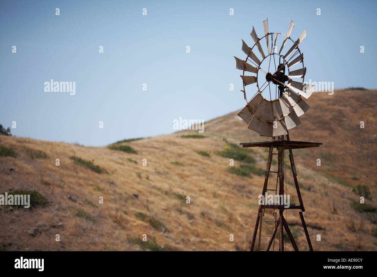Old farm windmill Stock Photo - Alamy