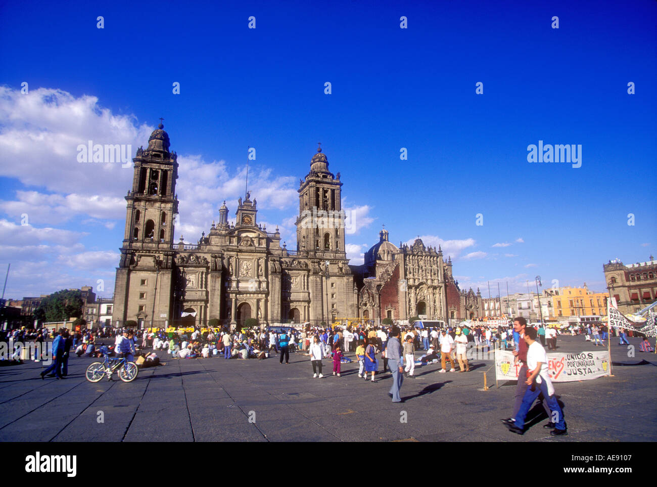 Plaza Zocalo and cathedral in Mexico City Mexico Stock Photo - Alamy