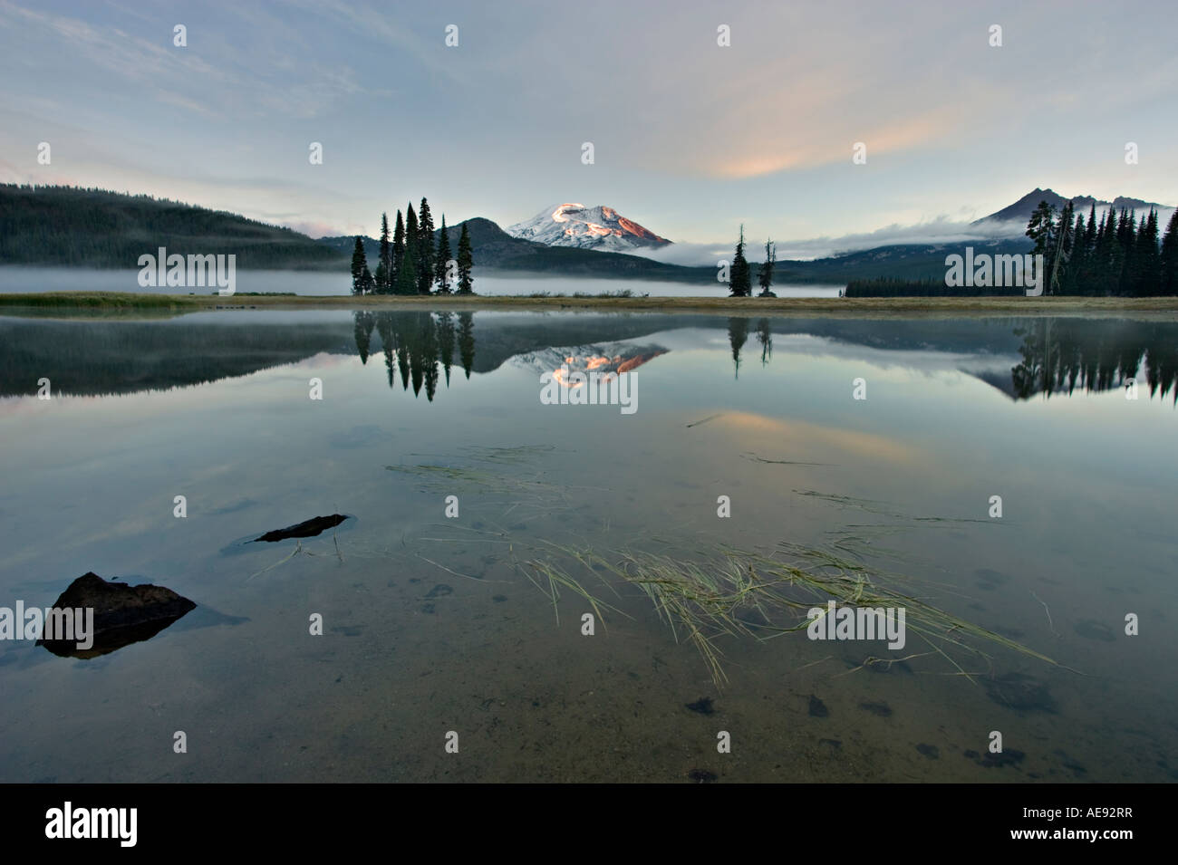 Calm Autumn Morning Reflection Stock Photo - Alamy