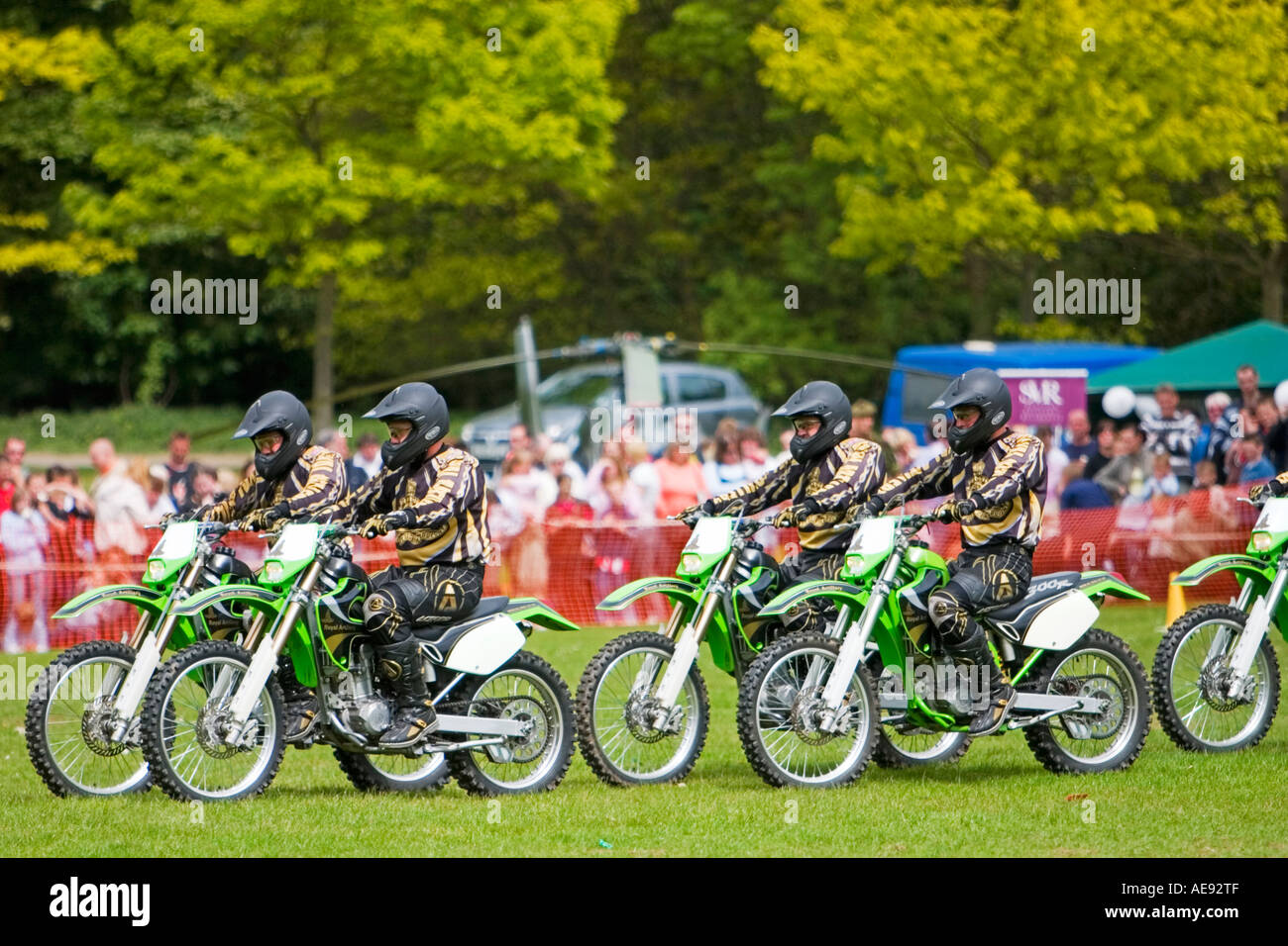 The Royal Artillery Flying Gunners Motorcycle Display Team Stock Photo ...
