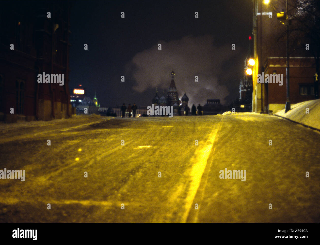 Red Square at Night Stock Photo - Alamy