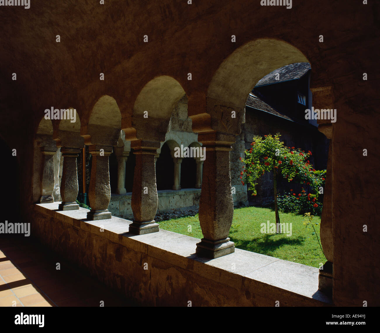 cloister of a church Stock Photo - Alamy
