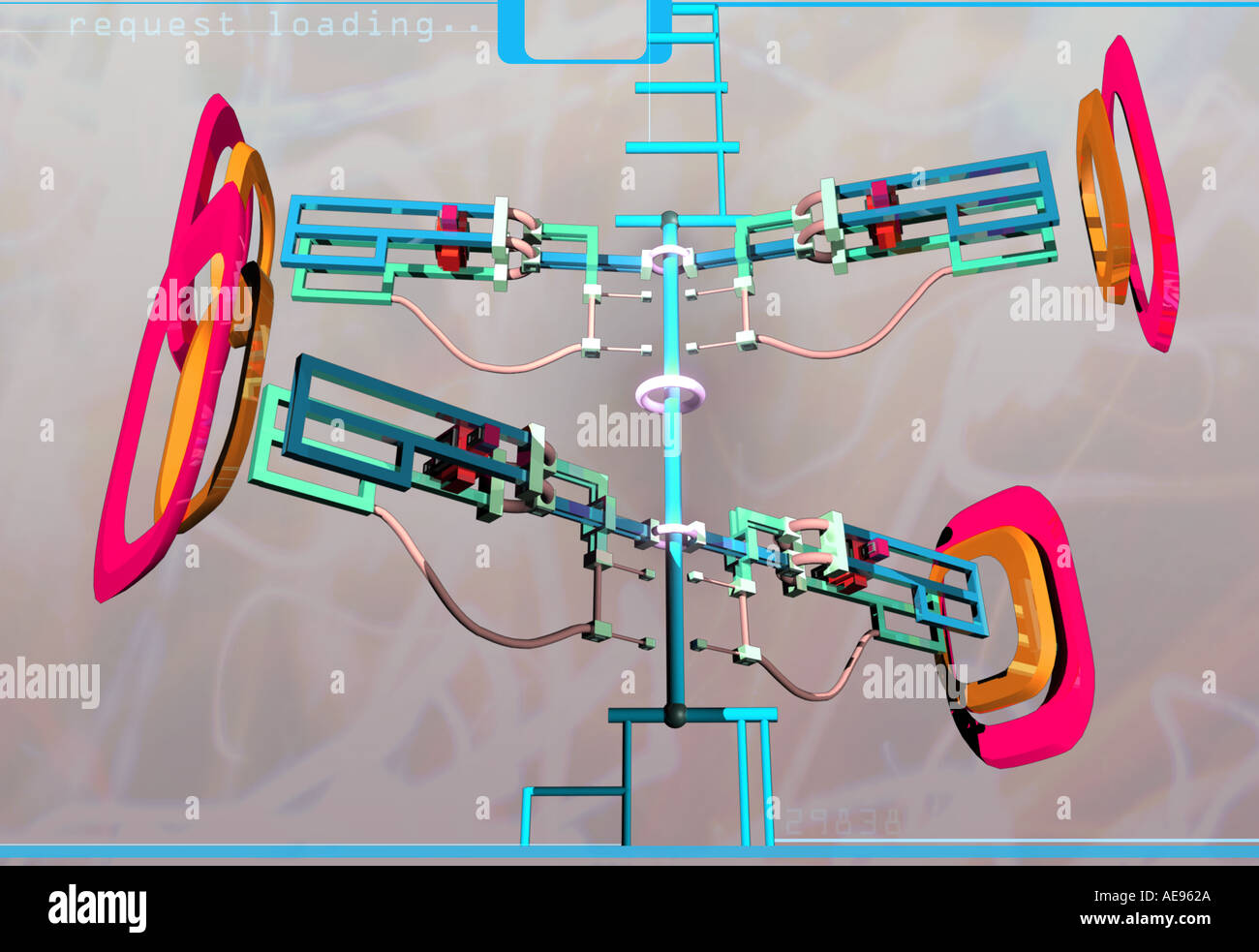 cgi abstract robotic machine digital artwork of mechanical object Stock ...