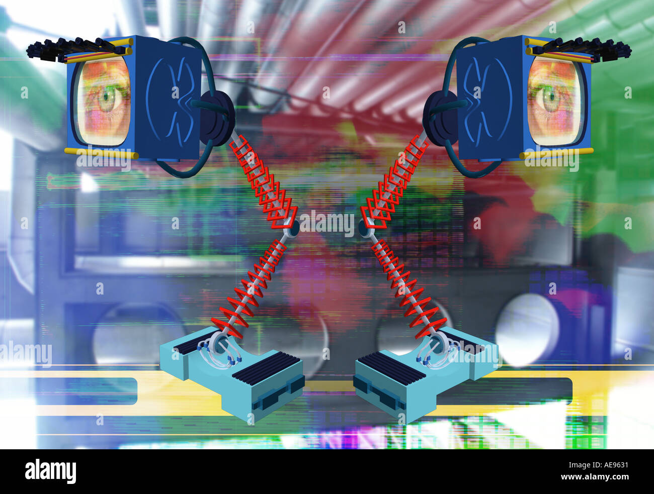 cgi robotic moving eye Stock Photo - Alamy