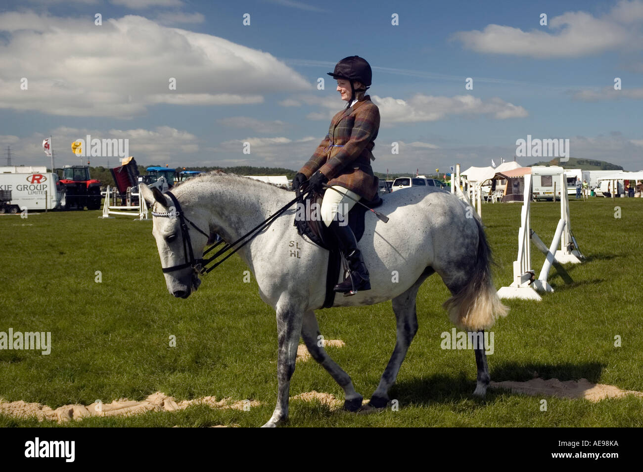 Female rider on grey mare horse Central and West Fife Annual ...