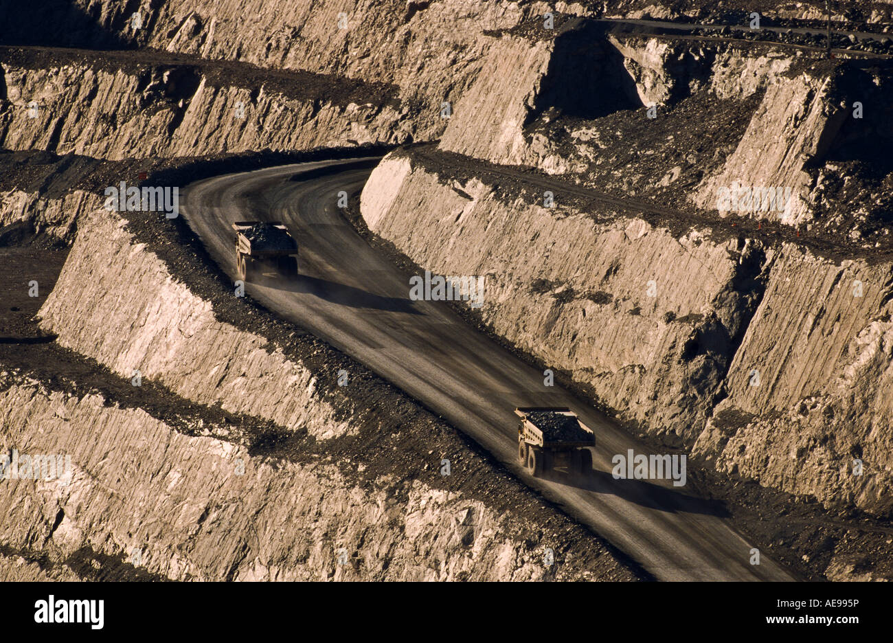 Two mining trucks hi-res stock photography and images - Alamy