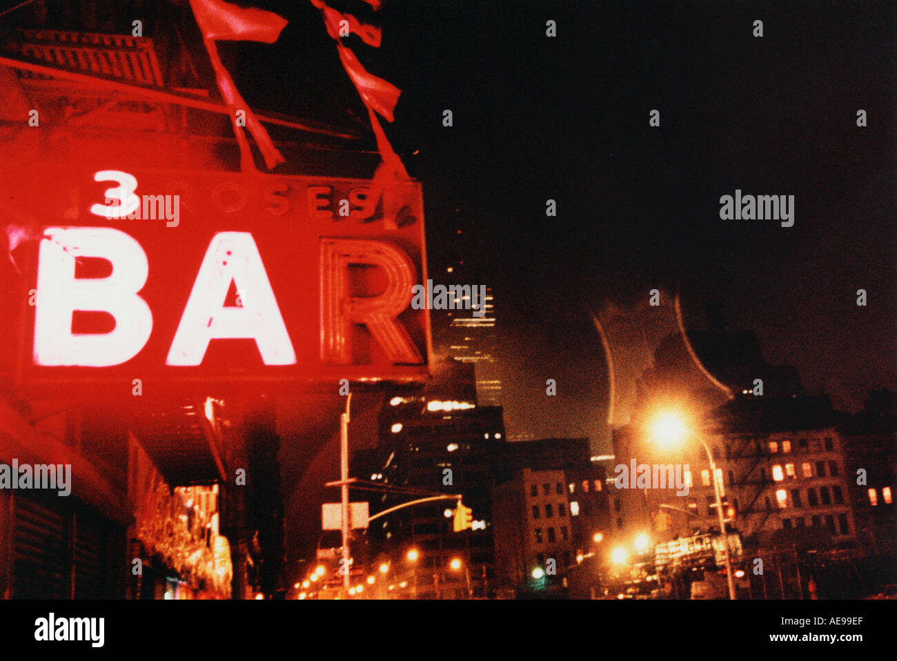 Exterior of a bar at night Stock Photo - Alamy