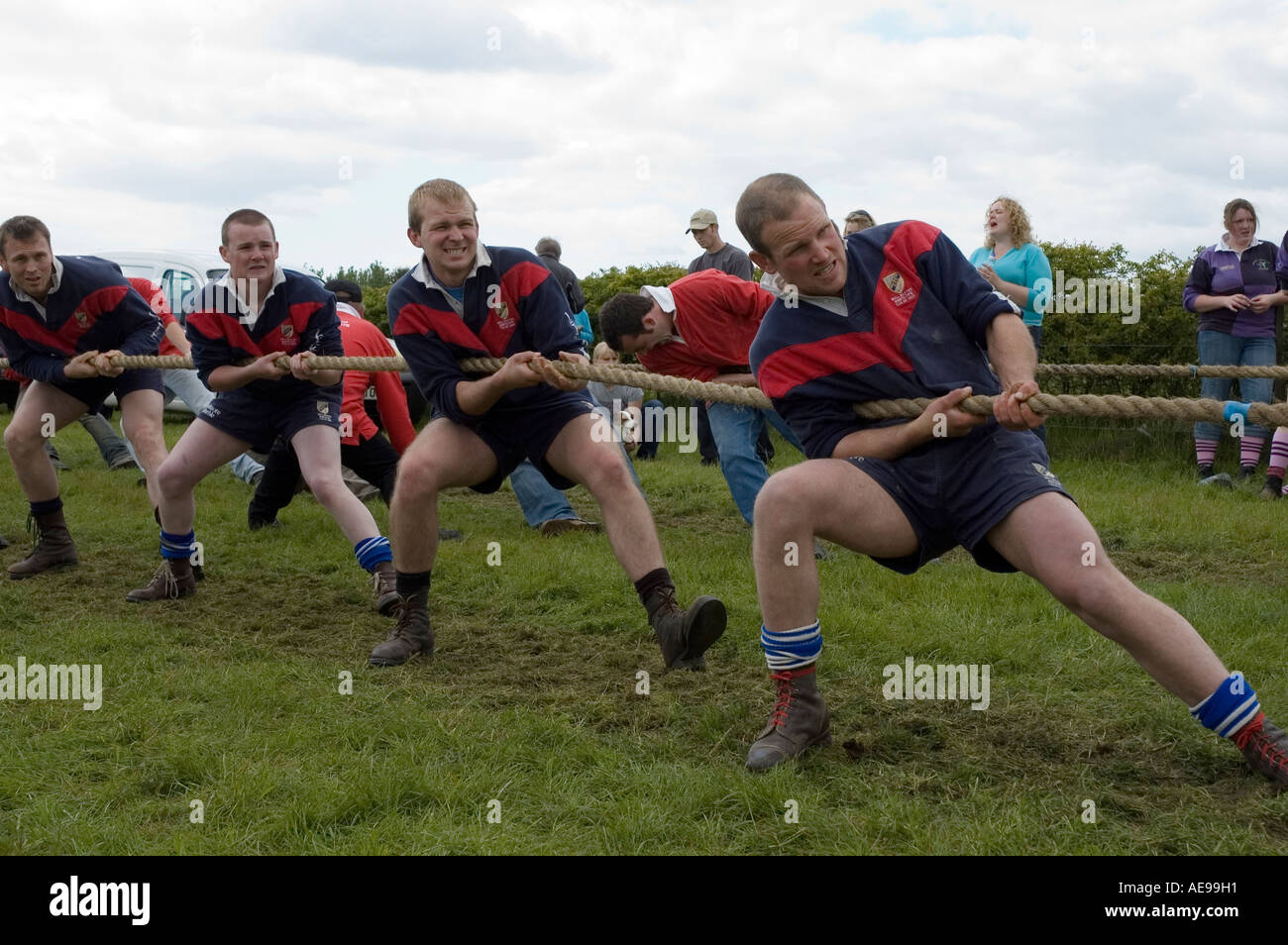Male tug of war team at Central and West Fife Annual Agricultural Show ...