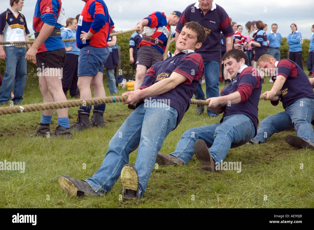 Male tug of war team at Central and West Fife Annual Agricultural Show ...
