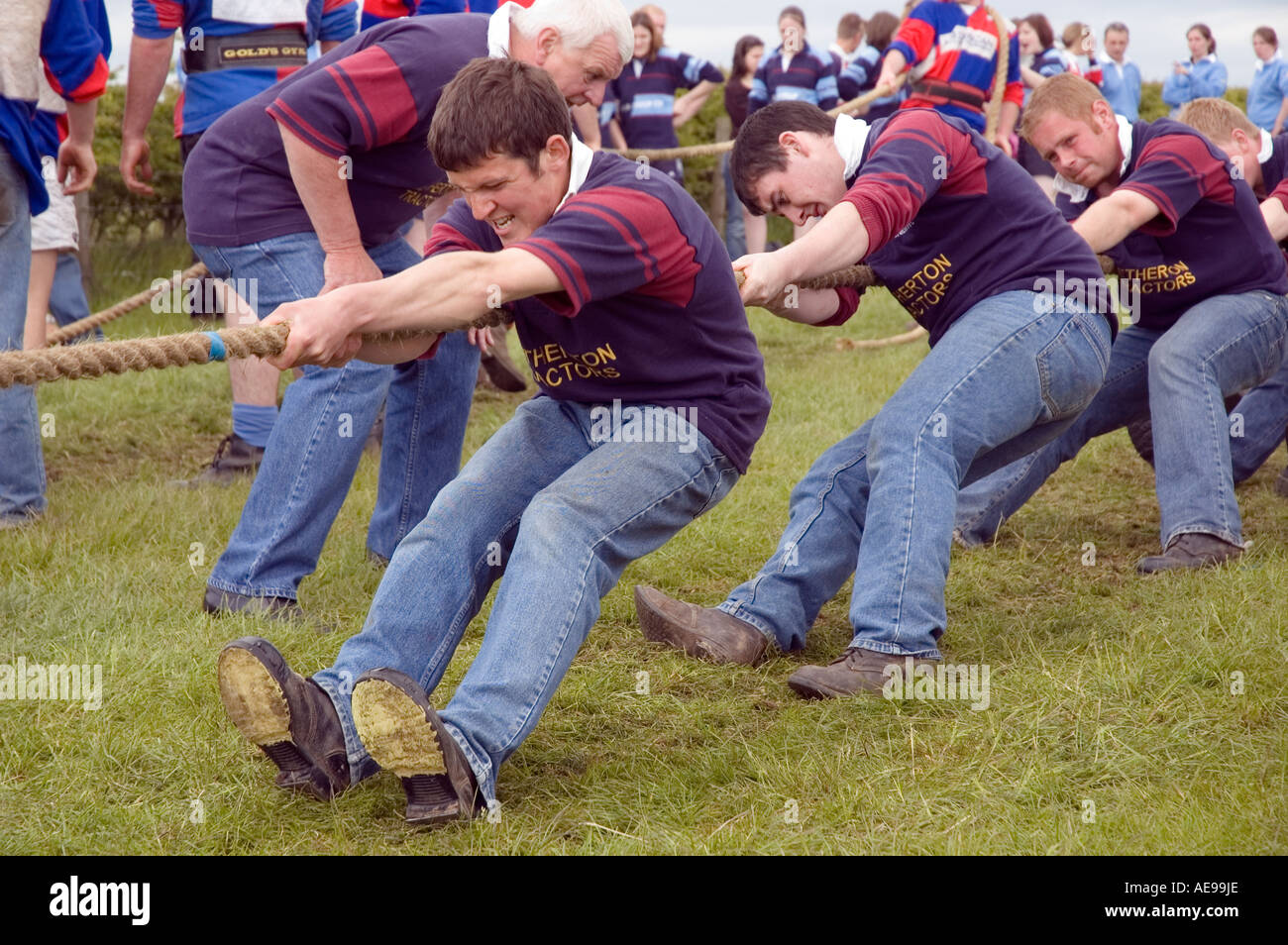 Male tug of war team at Central and West Fife Annual Agricultural Show ...