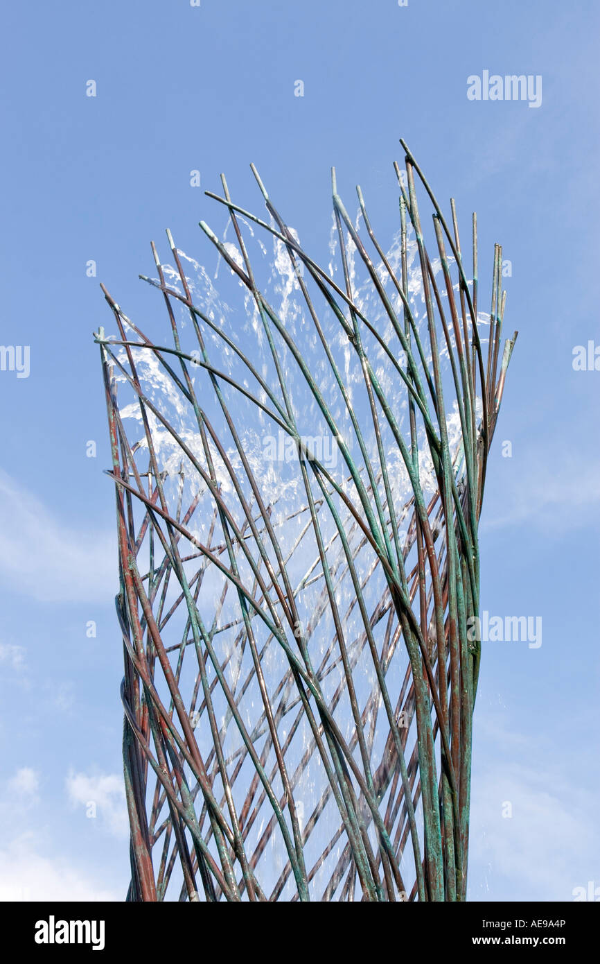 Copper Fountain Sculpture UK Stock Photo - Alamy