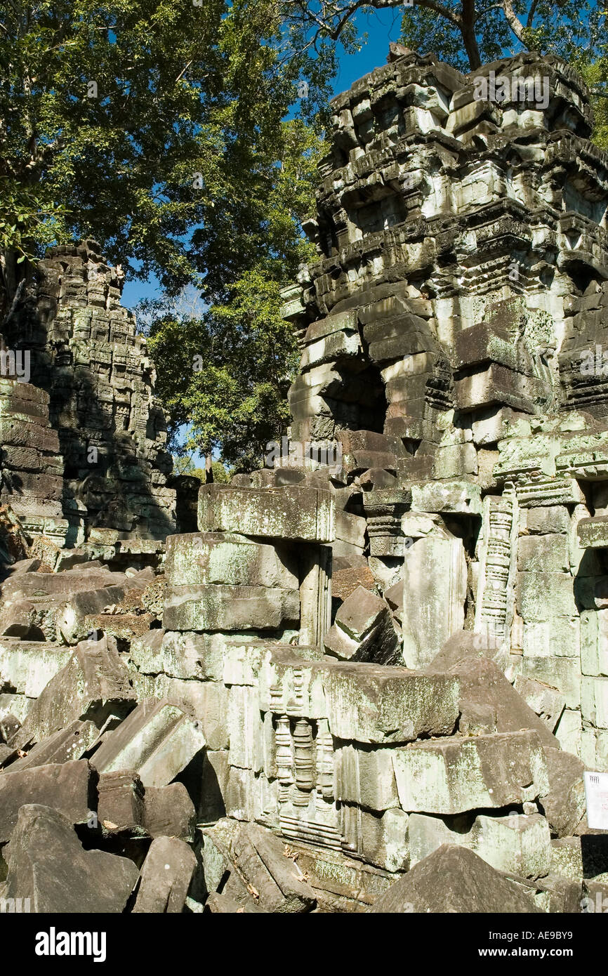 The ancient Angkorian temple of Ta Prohm near Angkor Wat in Cambodia ...