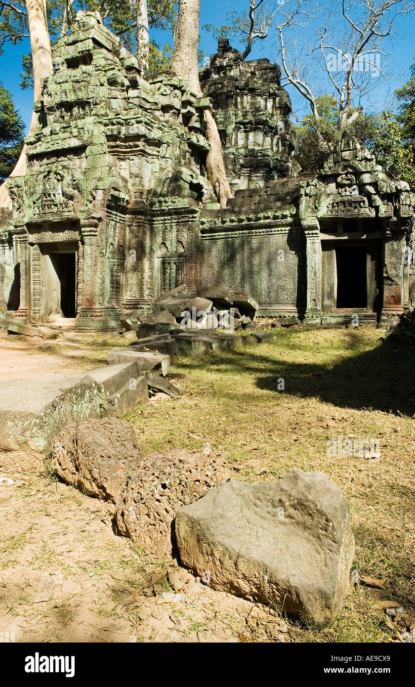 The ancient Angkorian temple of Ta Prohm near Angkor Wat in Cambodia ...