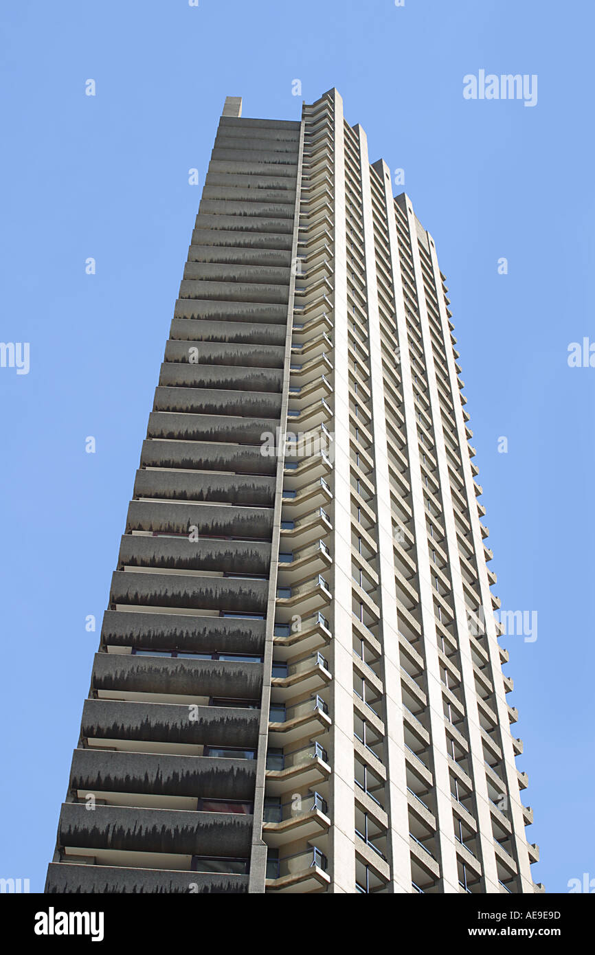 Residential tower block at the Barbican in London Stock Photo - Alamy