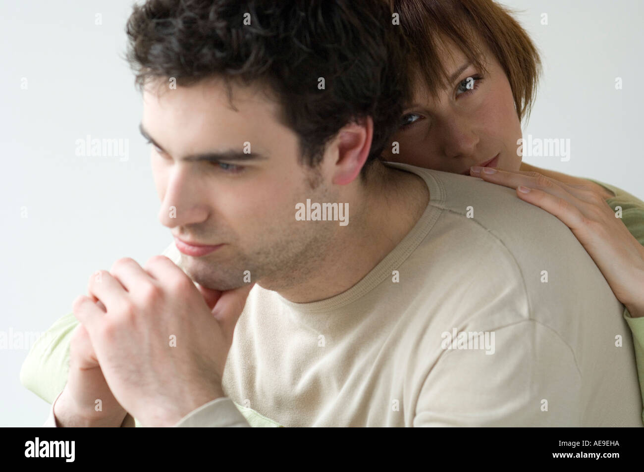 Two men and a woman sad hi-res stock photography and images - Alamy