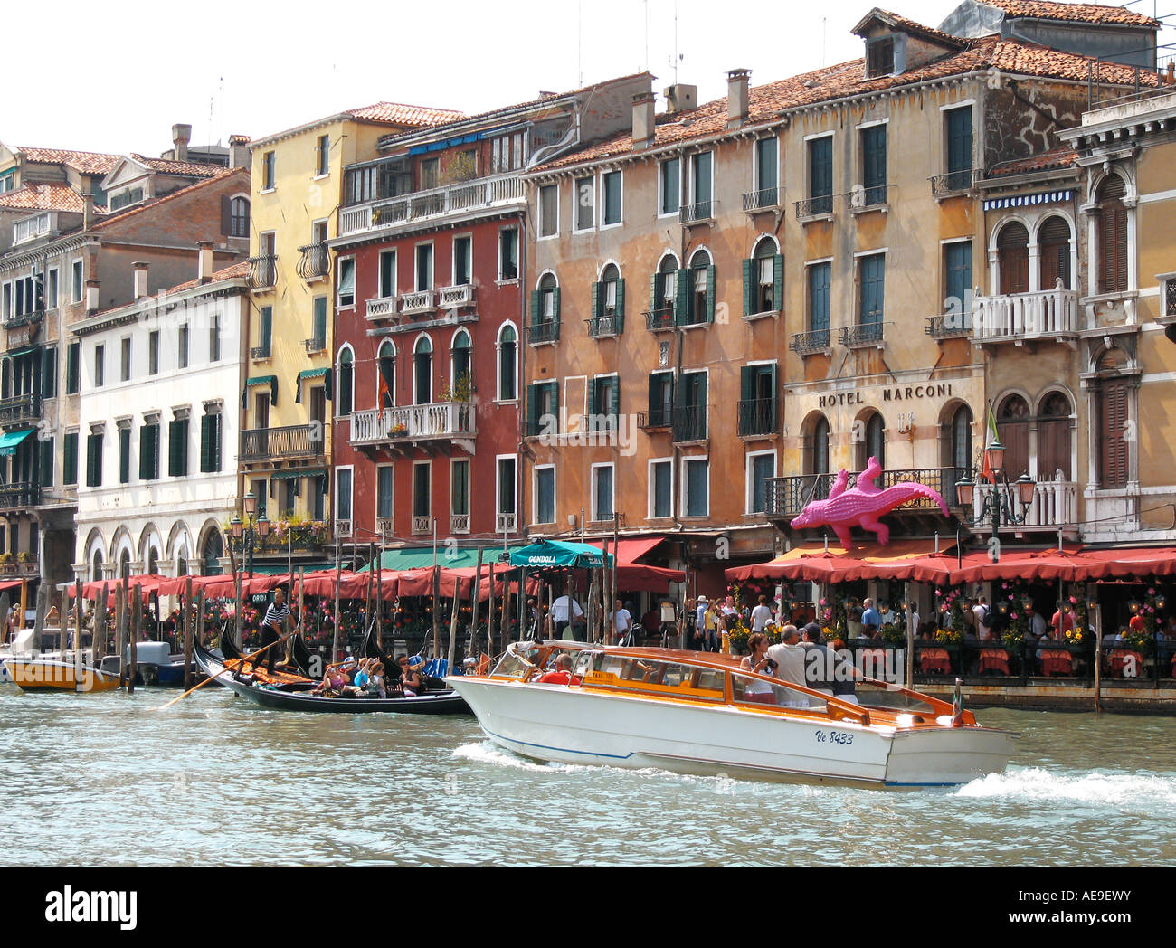 Water Taxi Grand Canal Venice Italy Stock Photo - Alamy