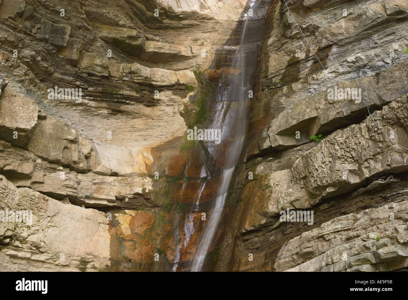 Waterfall of Perino River Valtrebbia Italy Stock Photo - Alamy