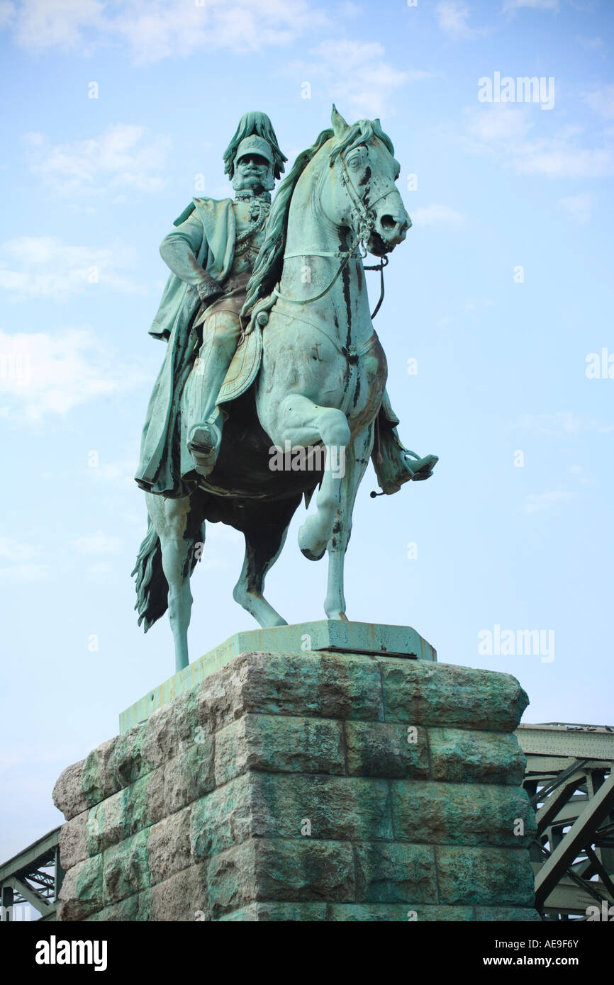 statue of wilhelm I sculpted by friedrich drake at hohenzollern bridge ...