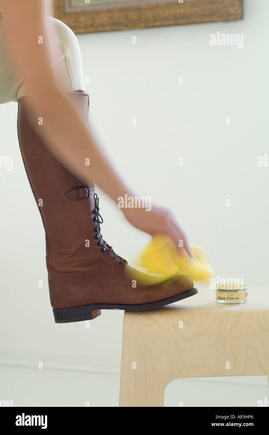 Rubbing boots hi-res stock photography and images - Alamy
