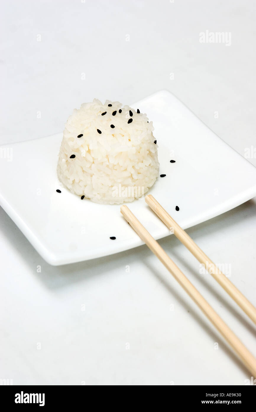 Rice and sticks Stock Photo - Alamy