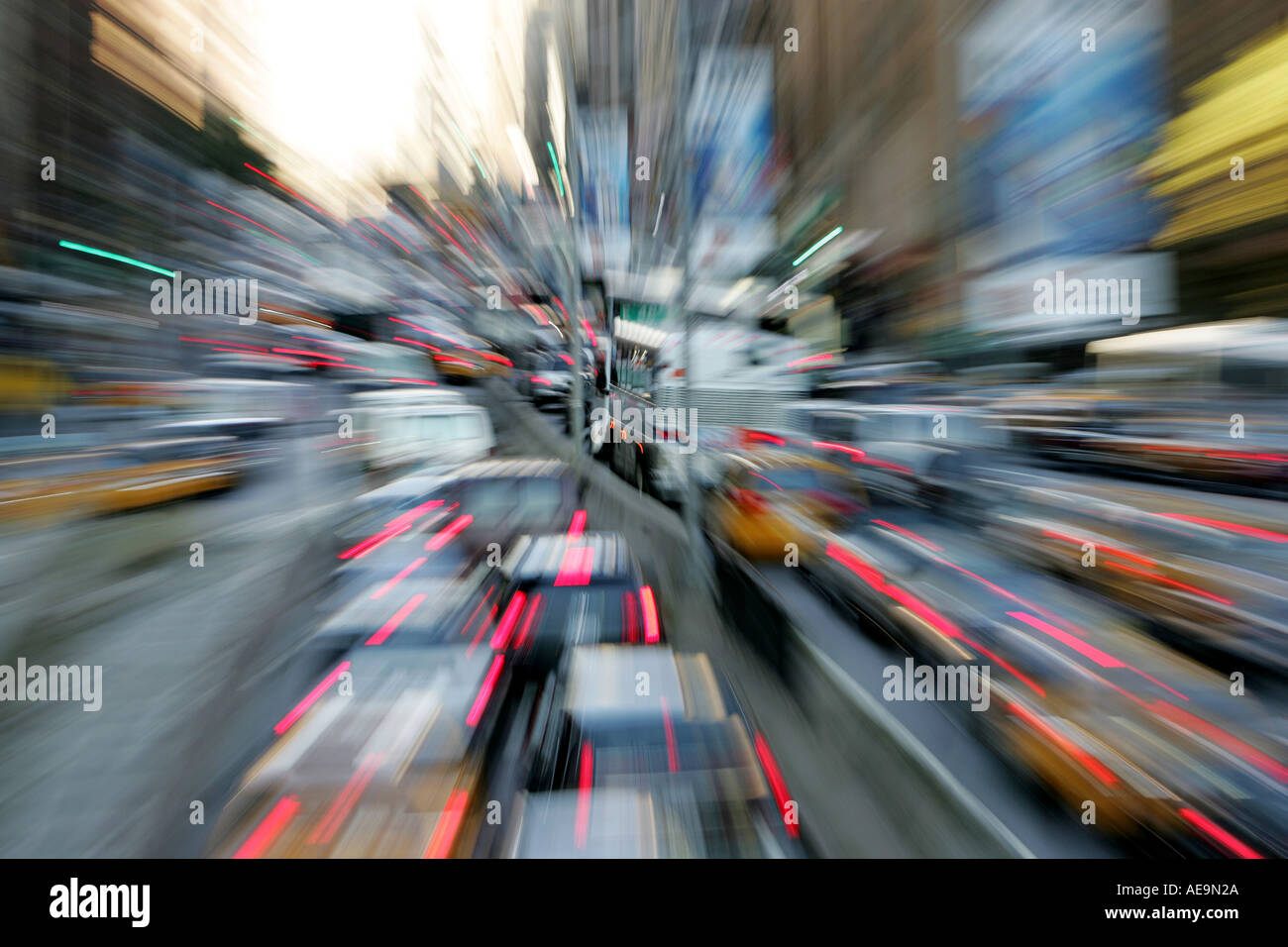 Rush hour on 1st Avenue 49th Street East Side Stock Photo - Alamy
