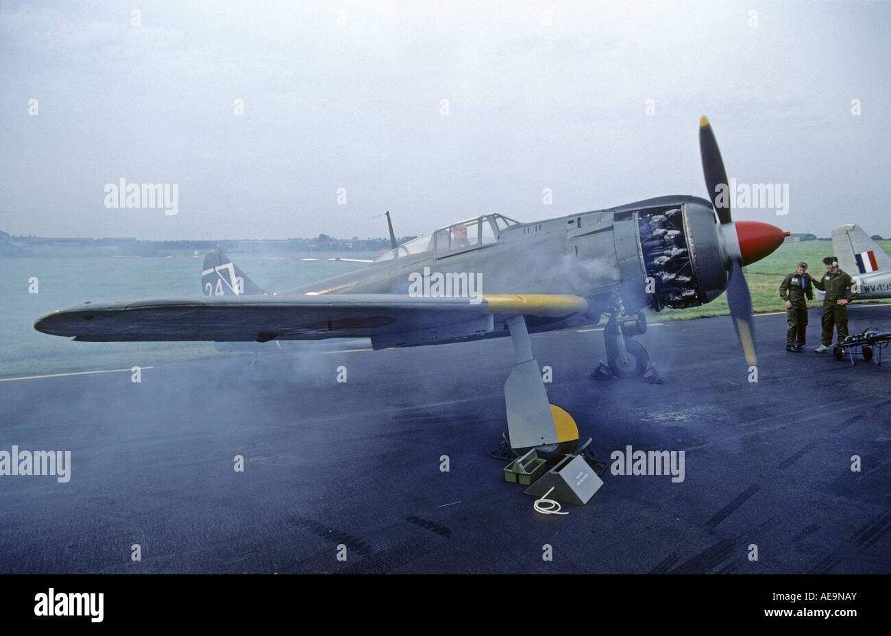 Kawasaki Ki-100 Type 5 Imperial Japanese Fighter's engine is just about ...