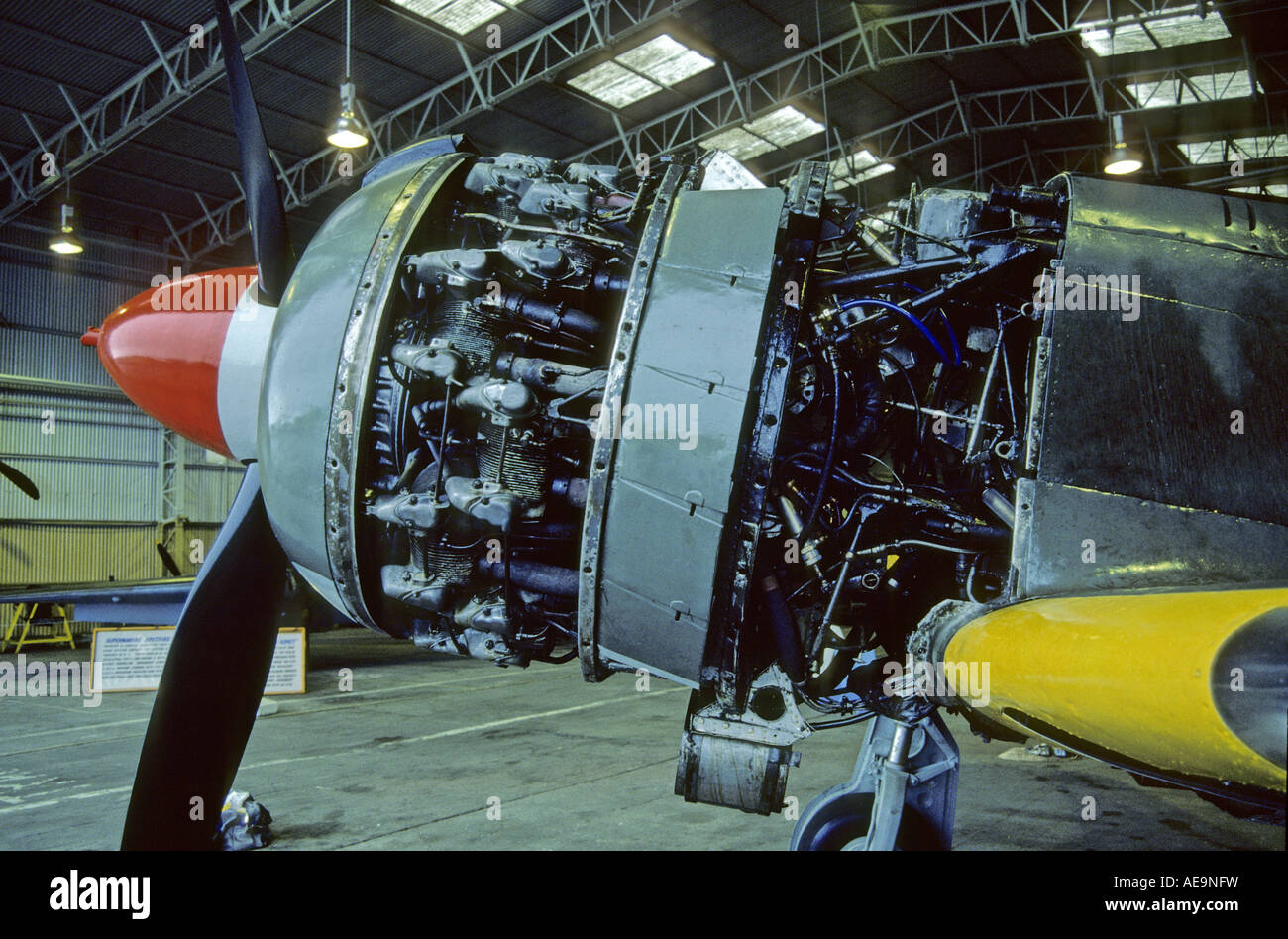 The engine of Kawasaki Ki-100 Type 5 Imperial Japanese Fighter in RAF ...