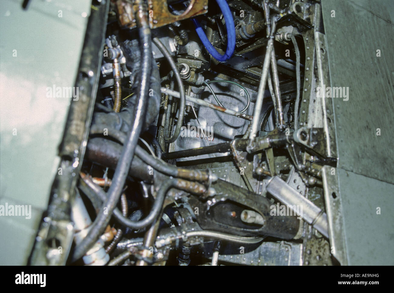 Close up of the engine of Kawasaki Ki-100 Type 5 Imperial Japanese ...
