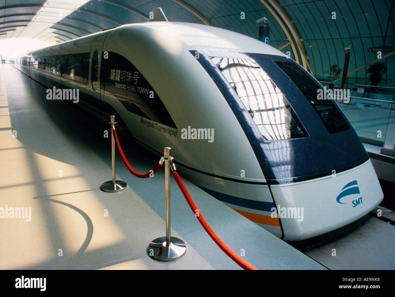 Shanghai Maglev Train in station Stock Photo - Alamy