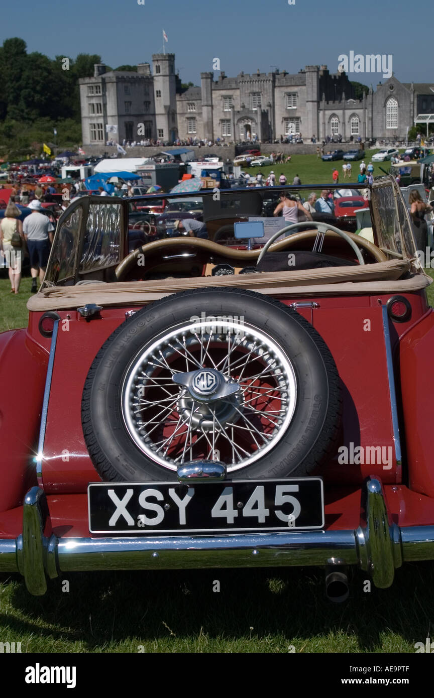 Vintage and classic car rally Leighton Hall Lancashire England August ...