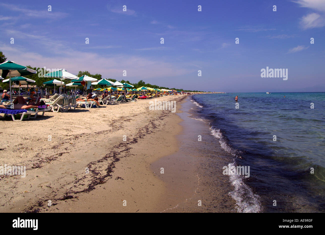 View along Tingaki beach Kos Greek Islands Stock Photo - Alamy