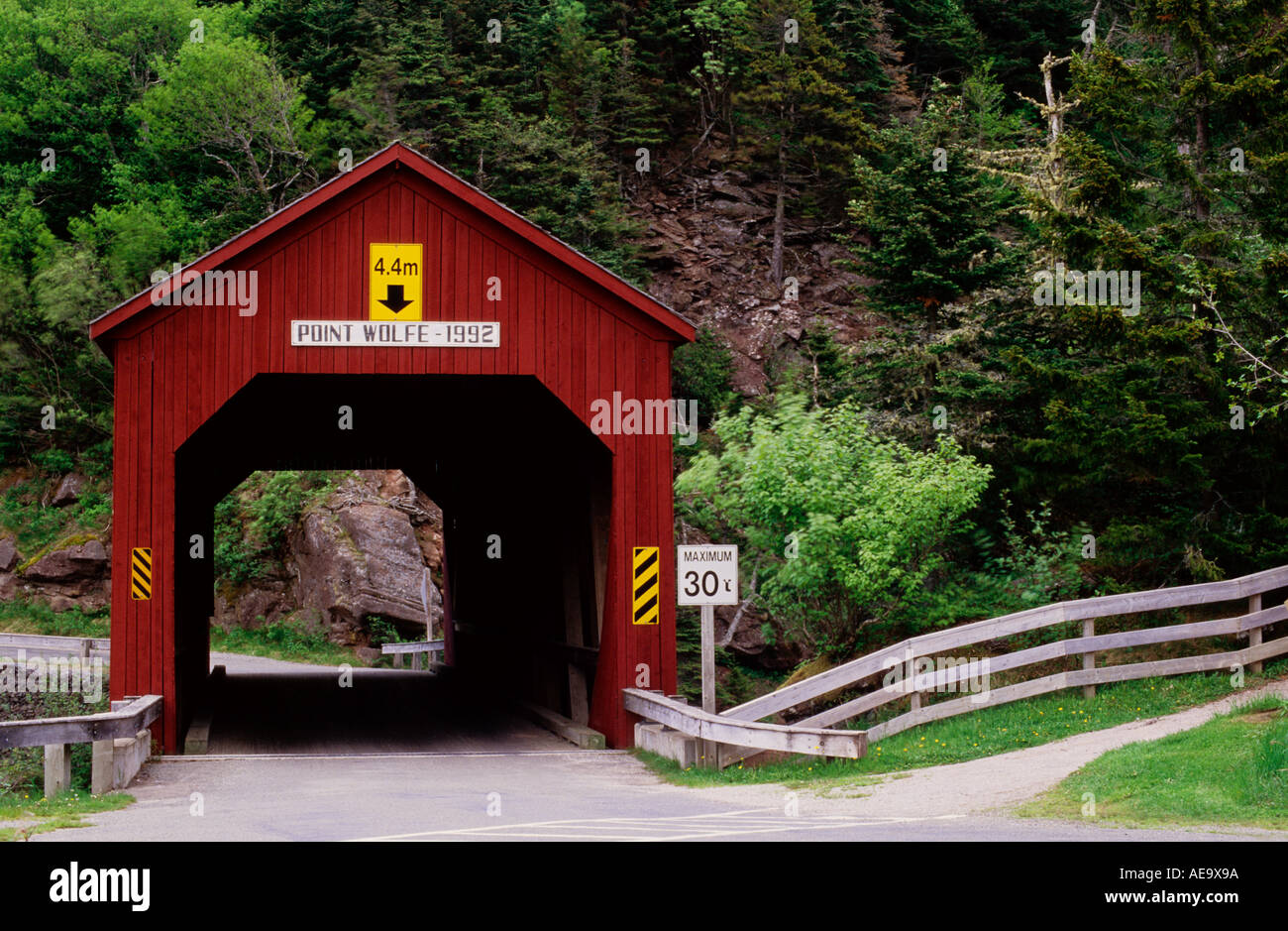 Point Wolf Covered Bridge Fundy National Park New Brunswick Canada ...