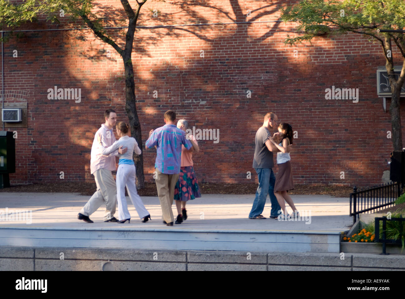 Dancing Class, Congress Square, Portland, Maine Stock Photo - Alamy