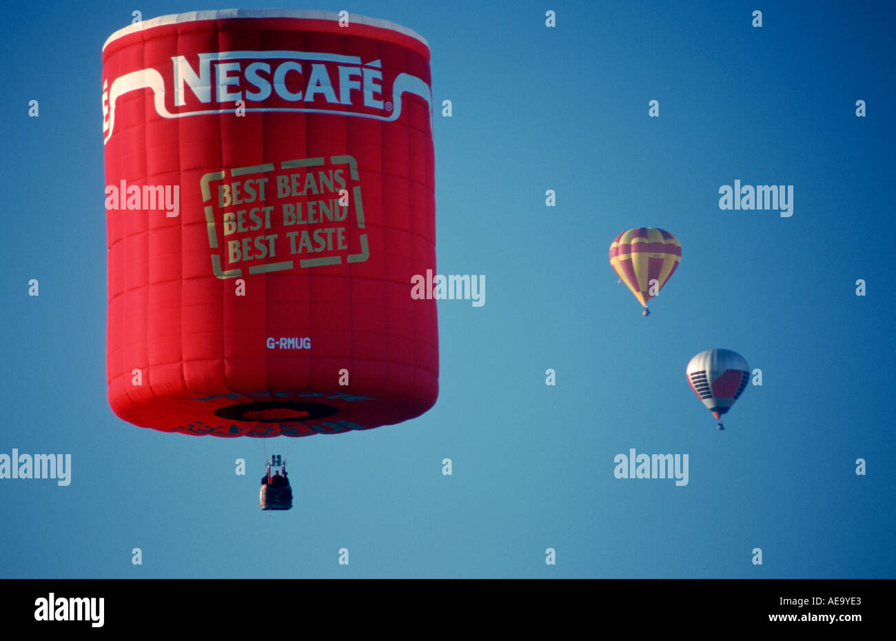 Northampton UK Nescafe Mug balloon lifts off on the first morning of ...